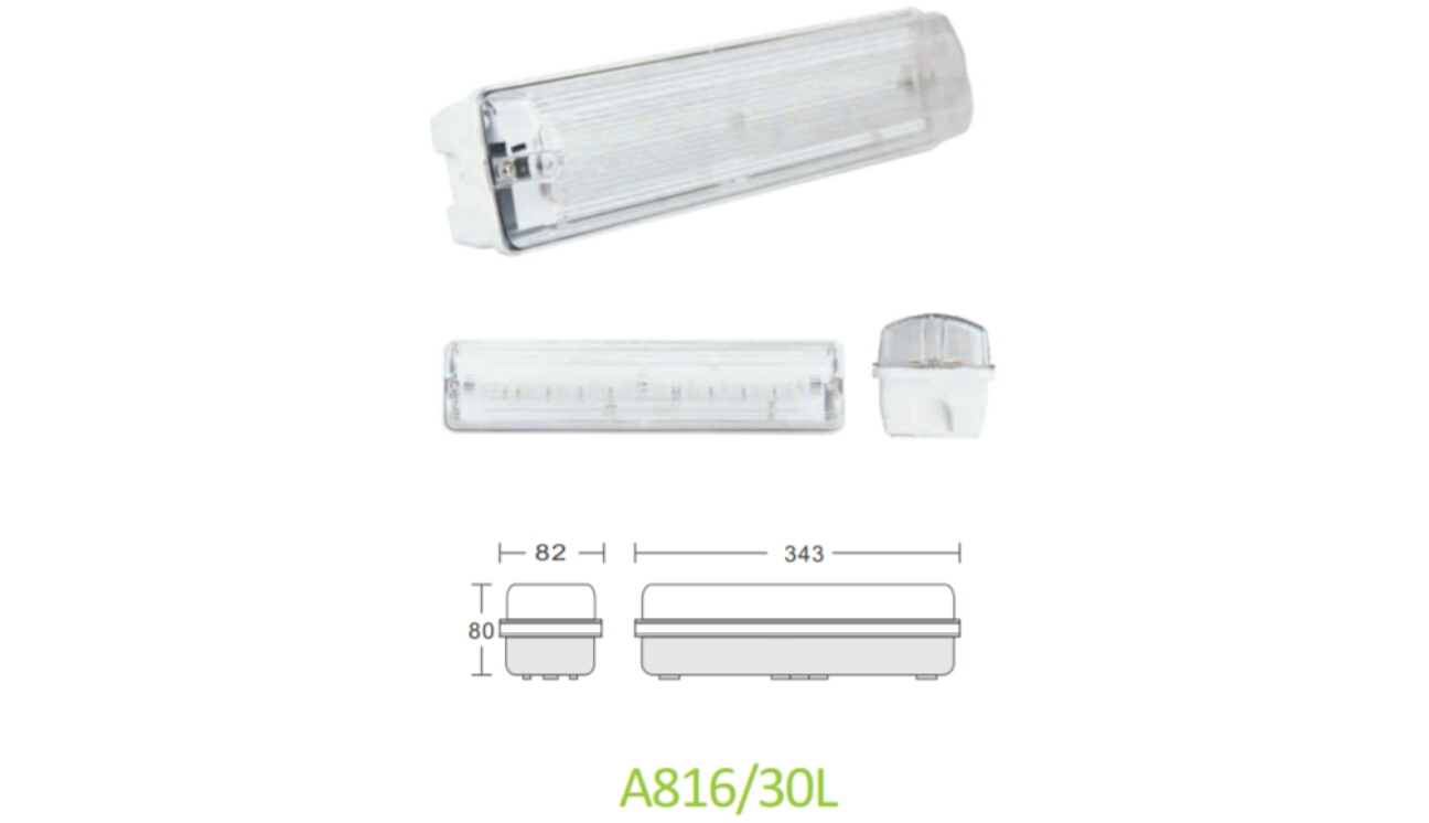 LED Emergency Bulkhead A816/30L SMD3528 LEDs Version